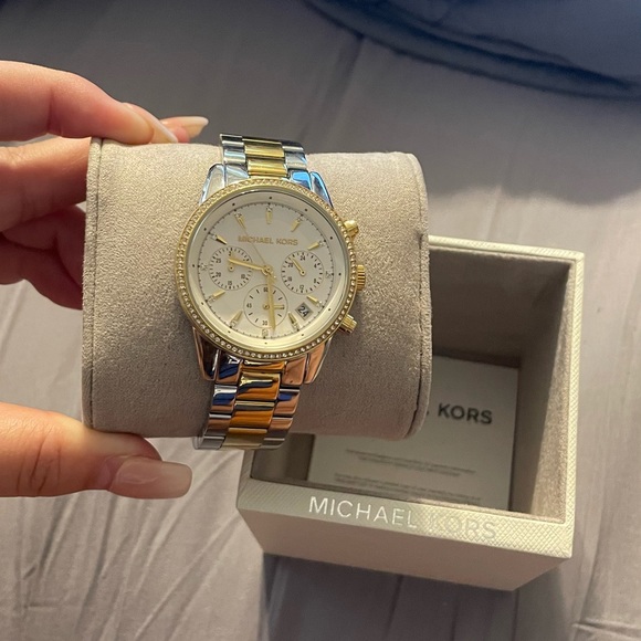 Michael Kors | Accessories | Michael Kors Womens Chronograph Ritz ...